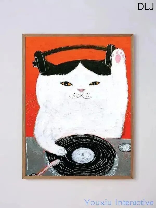 Постер "DJ Барсик", 42 см х 30 см