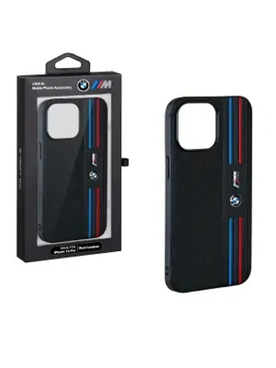 Стильный чехол для iPhone 14 Pro с BMW дизайном