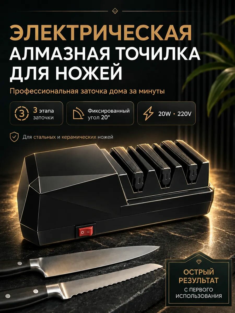 Электрическая точилка для ножей электрическая с алмазным диском