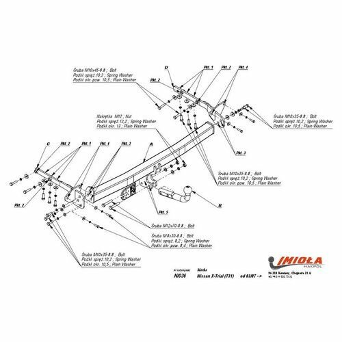 Фаркоп isuzu (d-max) IMIOLA N036