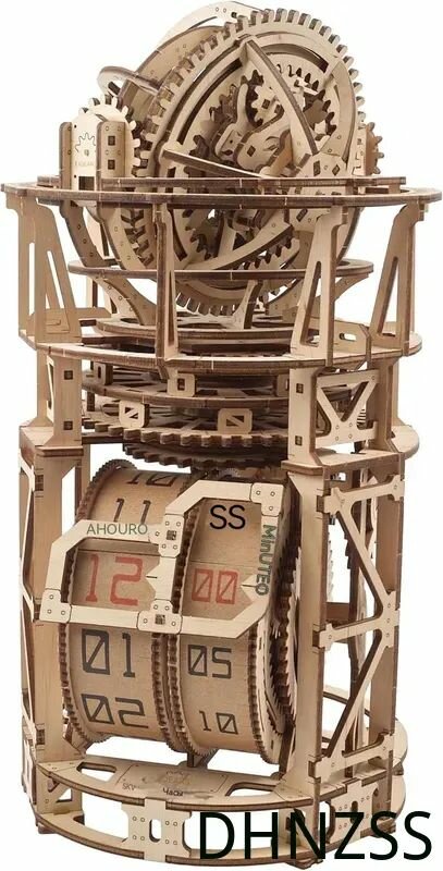 3D-конструктор UGEARS Турбийонные часы, деревянный механический