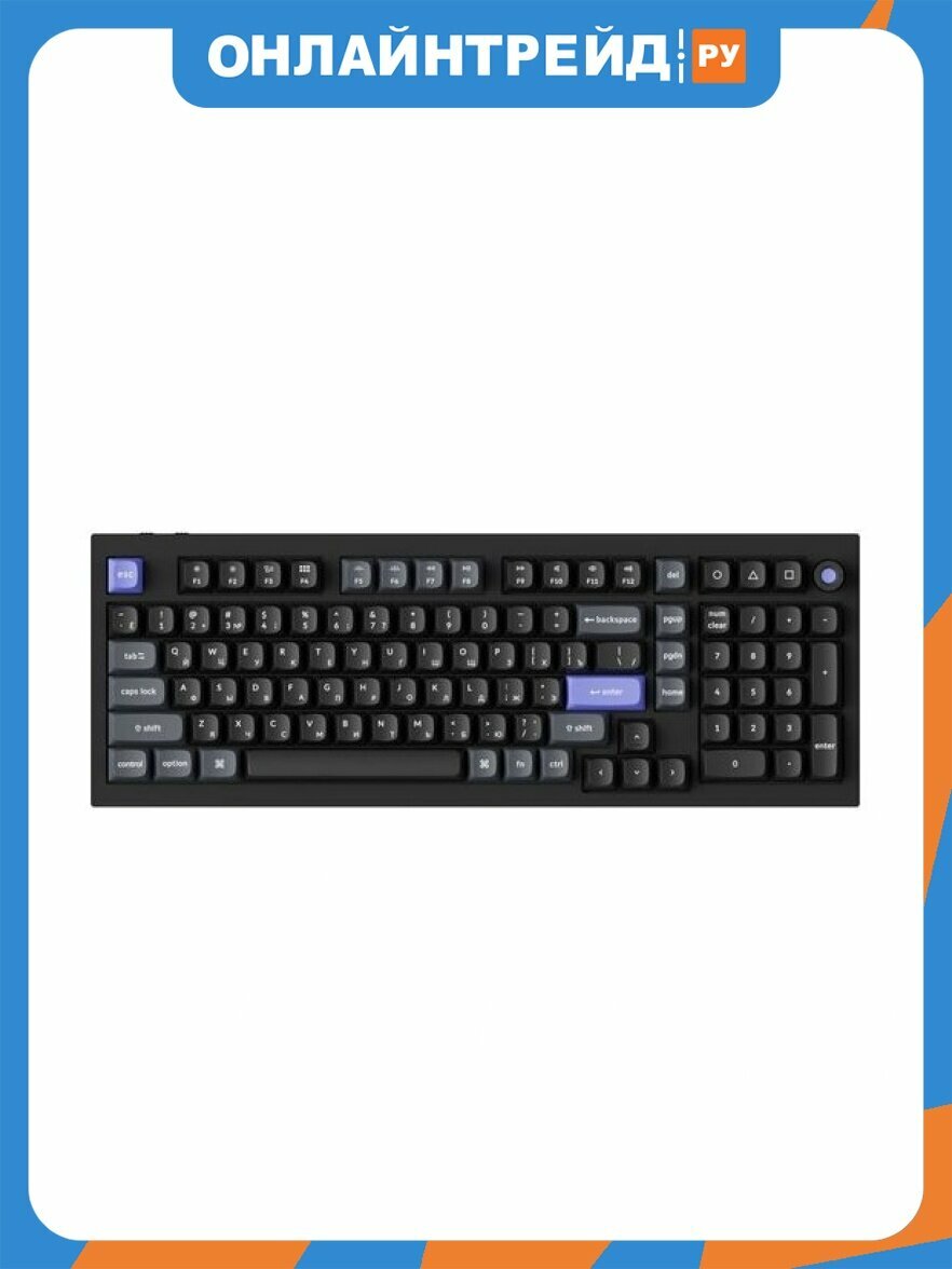 Клавиатура полноразмерная Keychron (96%) механическая Q5 HE 8K - проводная, 102 клавиш, цвет Black (Q5HW-M1P-RU)