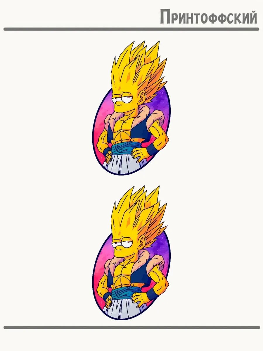 2-е (Две) Термонаклейки simpsons барт bart