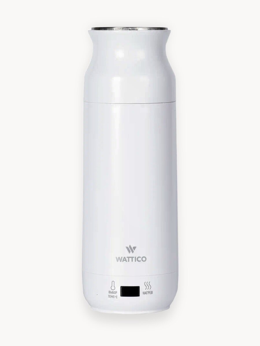 Мини чайник электрический дорожный / термос с датчиком температуры WATTICO. 300 Вт, объем 0.45 л