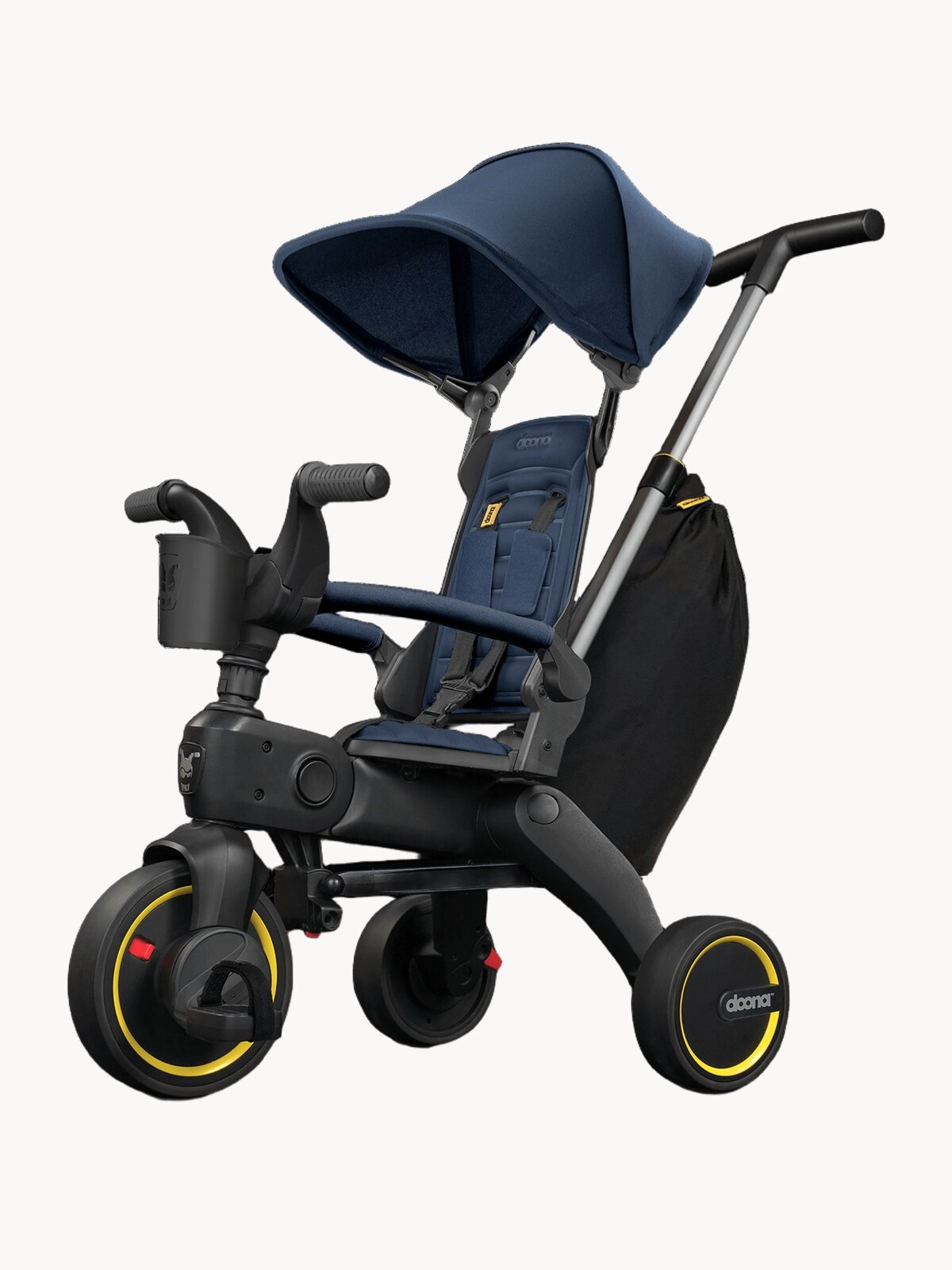 Складной трехколесный детский велосипед - коляска с родительской ручкой Doona Liki Trike S3, цвет: Deep Blue