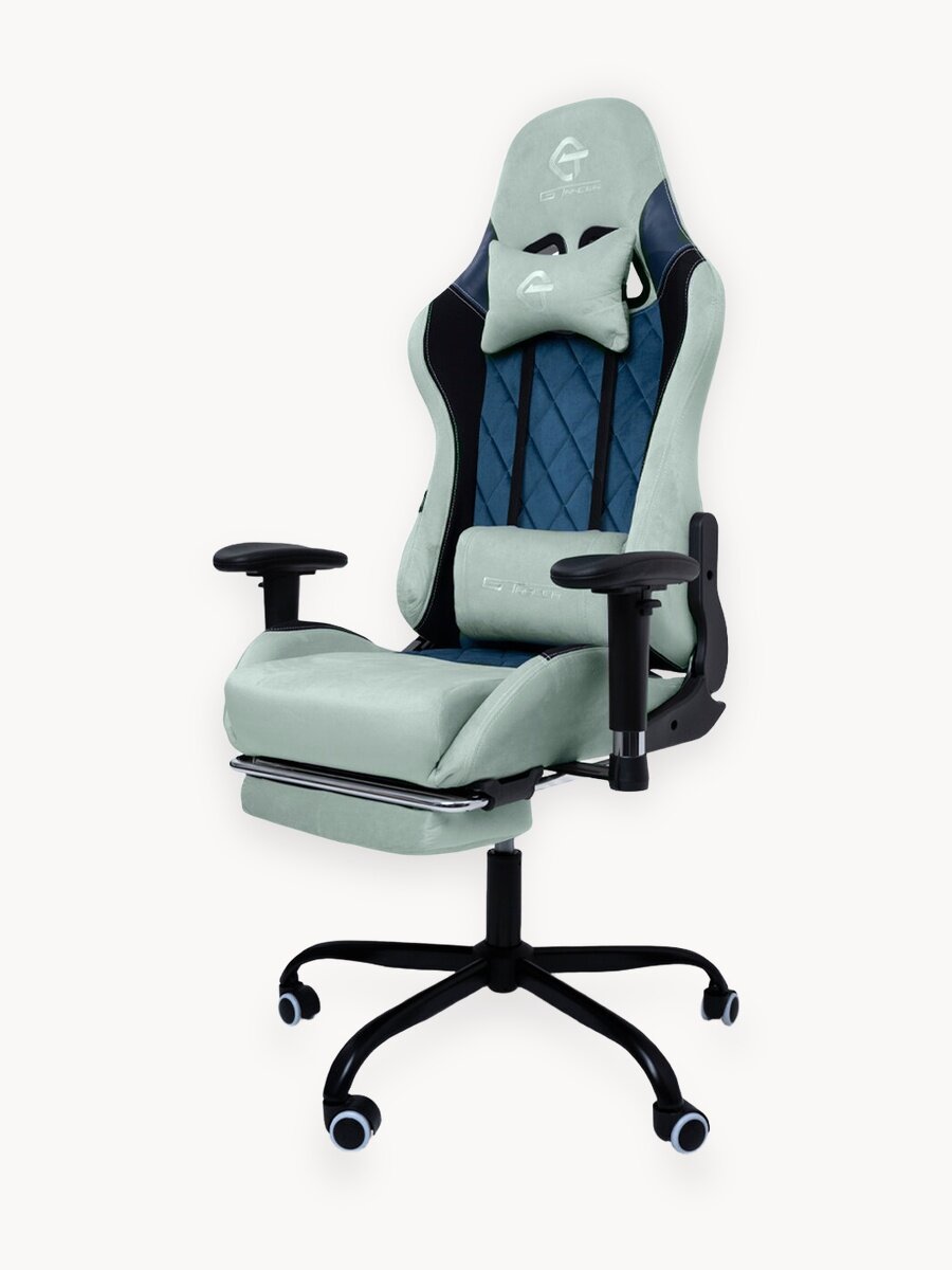 Компьютерное игровое кресло с функцией качания, цвет фисташковый