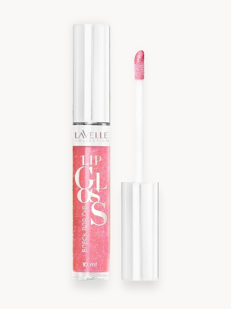 LAVELLE COLLECTION Блеск для губ Lip Gloss Silver, 10 мл, 57 розовая фуксия металлик