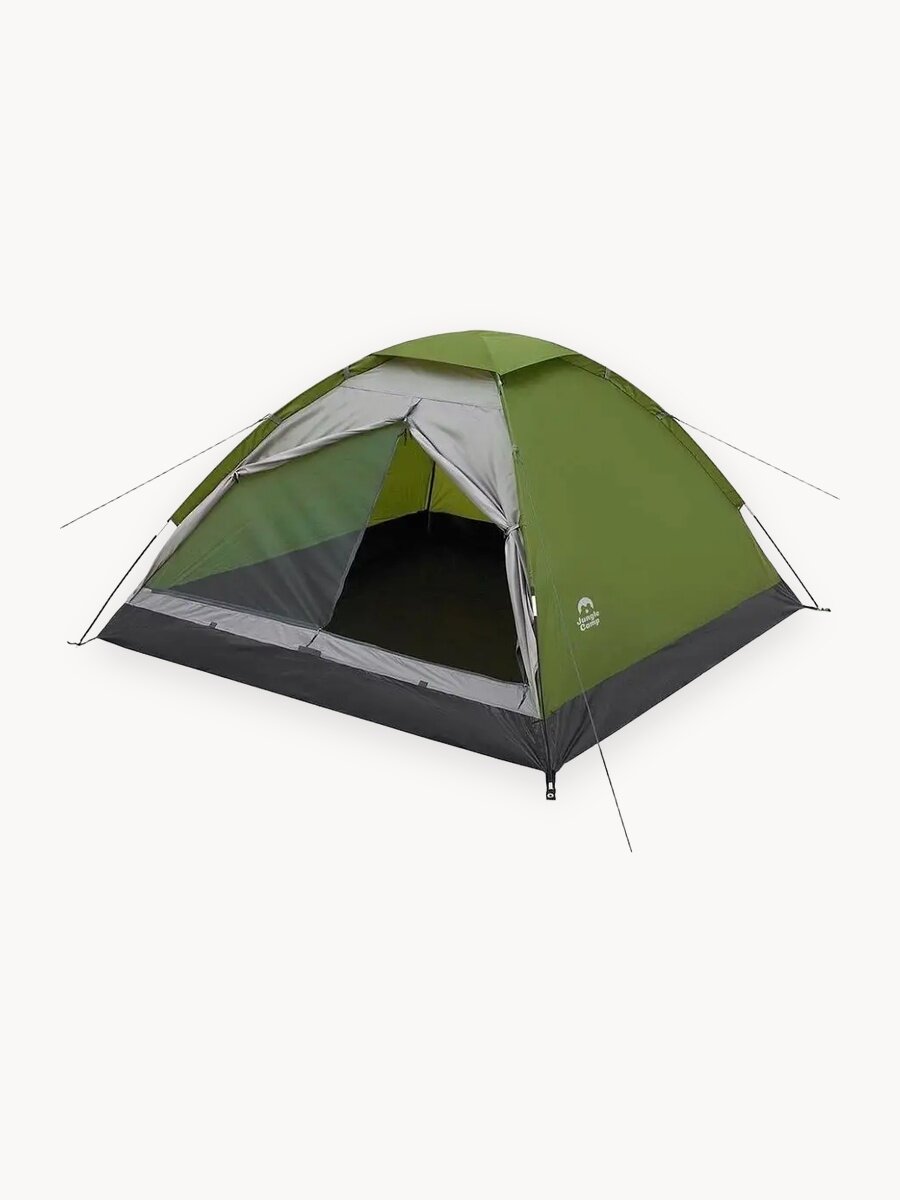 Палатка туристическая 3 местная JUNGLE CAMP Lite Dome 3. Москитная сетка на двери. Легкая. Простая и быстрая установка.