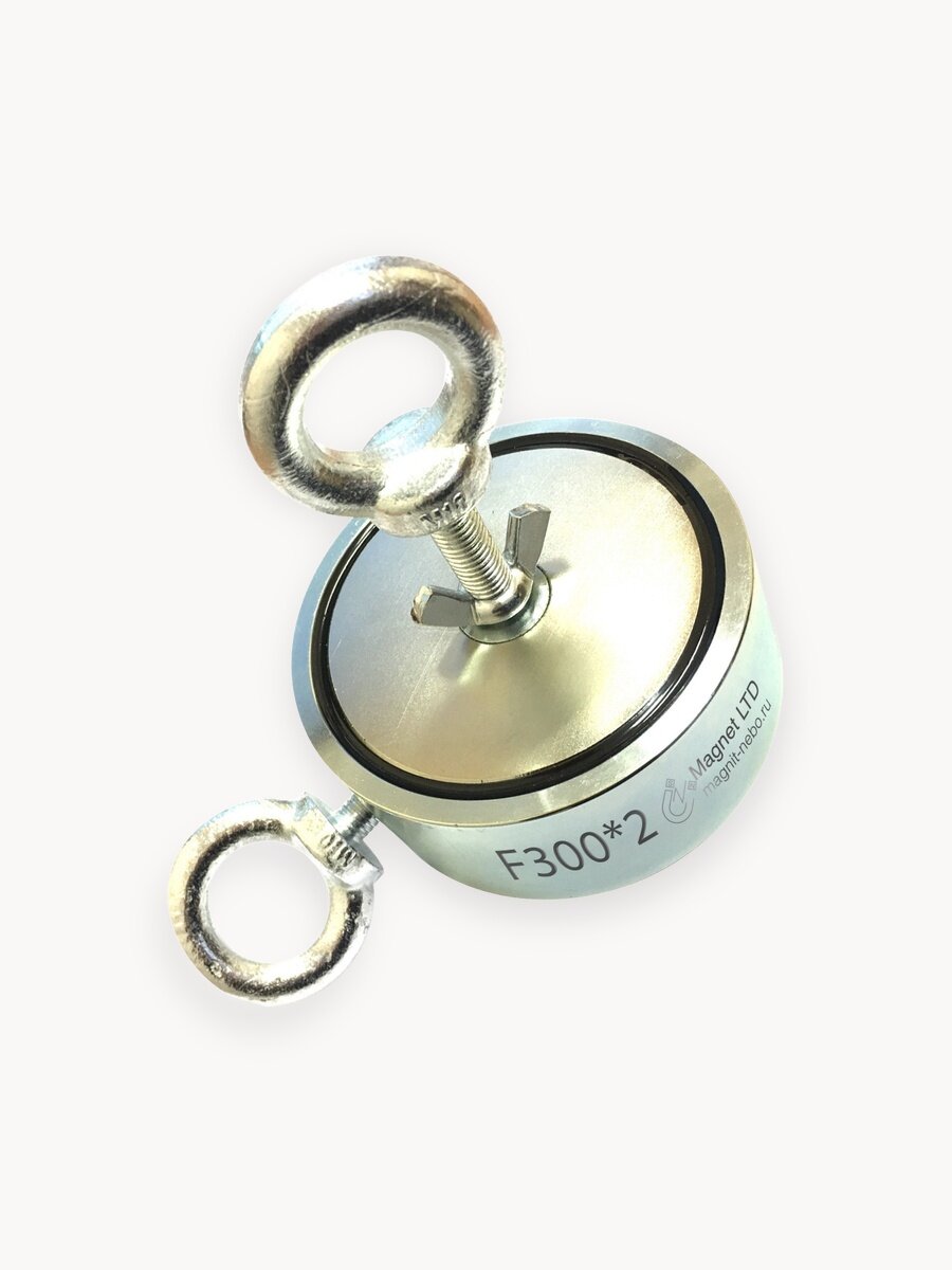 Поисковый магнит двухсторонний Magnet LTD F300х2 сила сц. до 420кг