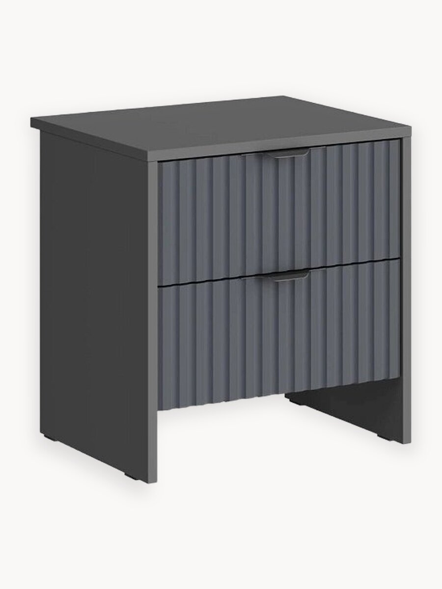 Тумба RIDBERG LUGANO 2Я Серый графит/Черный 2шт комплект