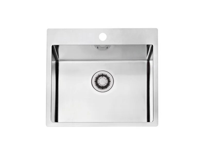 Мойка для кухни ALVEUS PURE 70 new KMB-90 565X525 в компл. с сифоном click-clack, нержавеющая сталь, брашированная, матовая