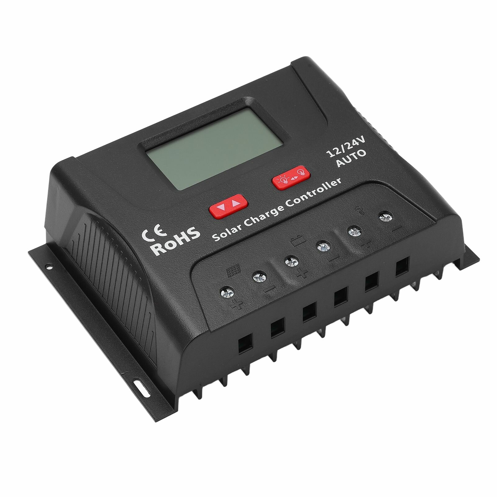 Контроллер заряда солнечной батареи PWM 12V 24V Автоопределение 50A Светодиодный дисплей USB