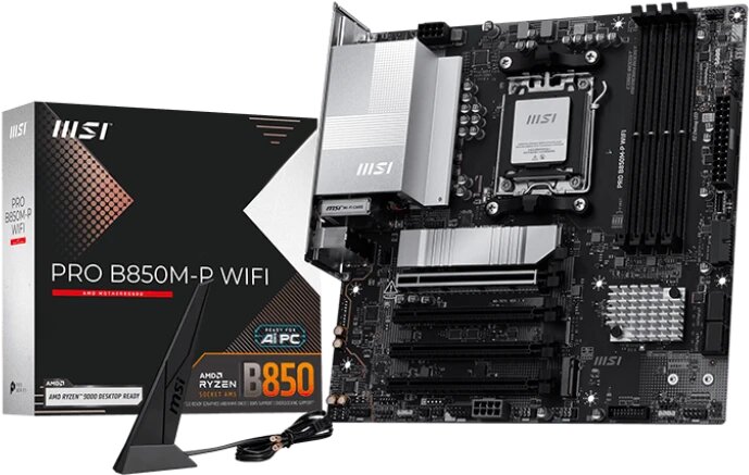Материнская плата MSI B850M-P PRO WIFI Socket AM5, оригинал, гарантия 1 год