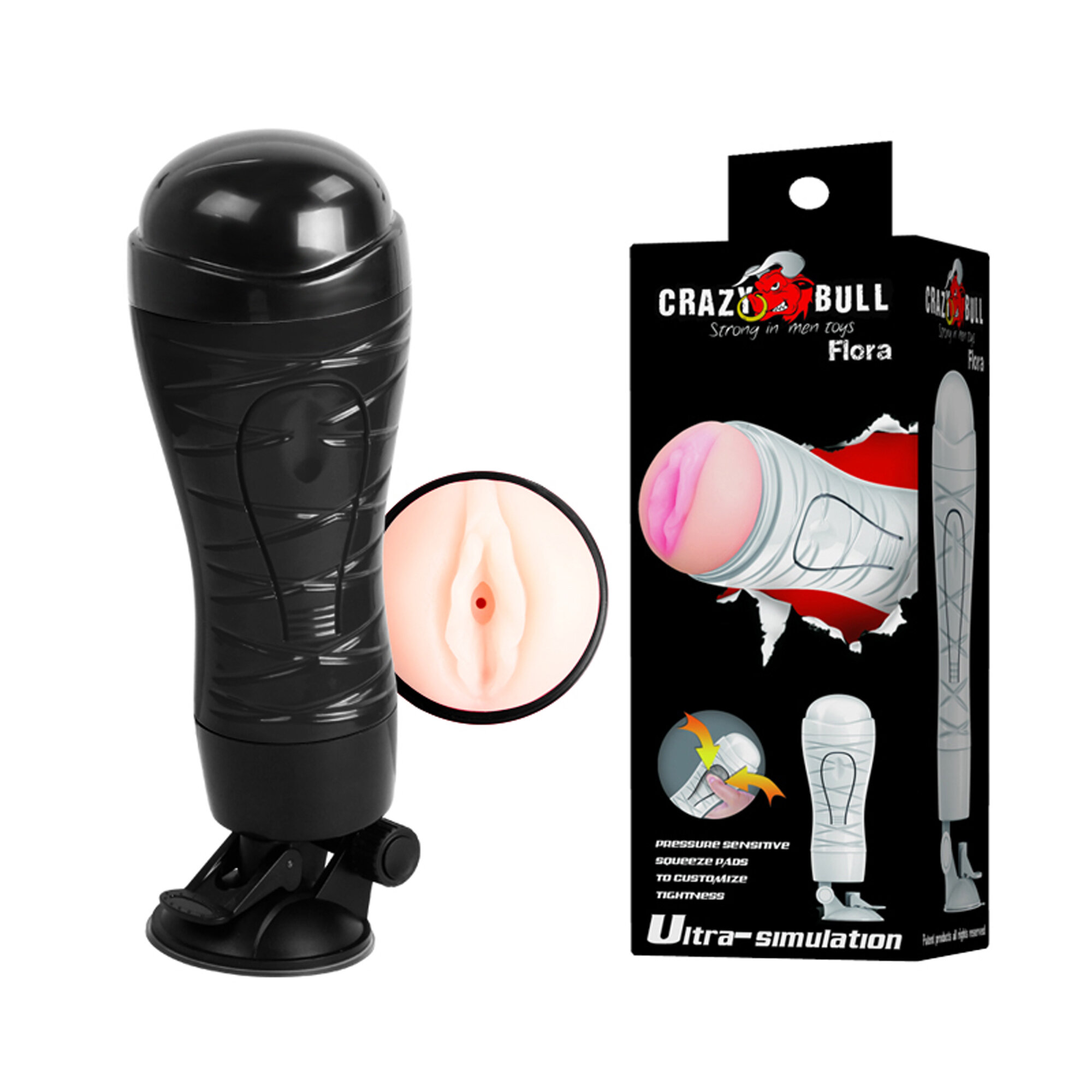 Мастурбатор вагина в тубе на присоске Baile Crazy Bull FLORA