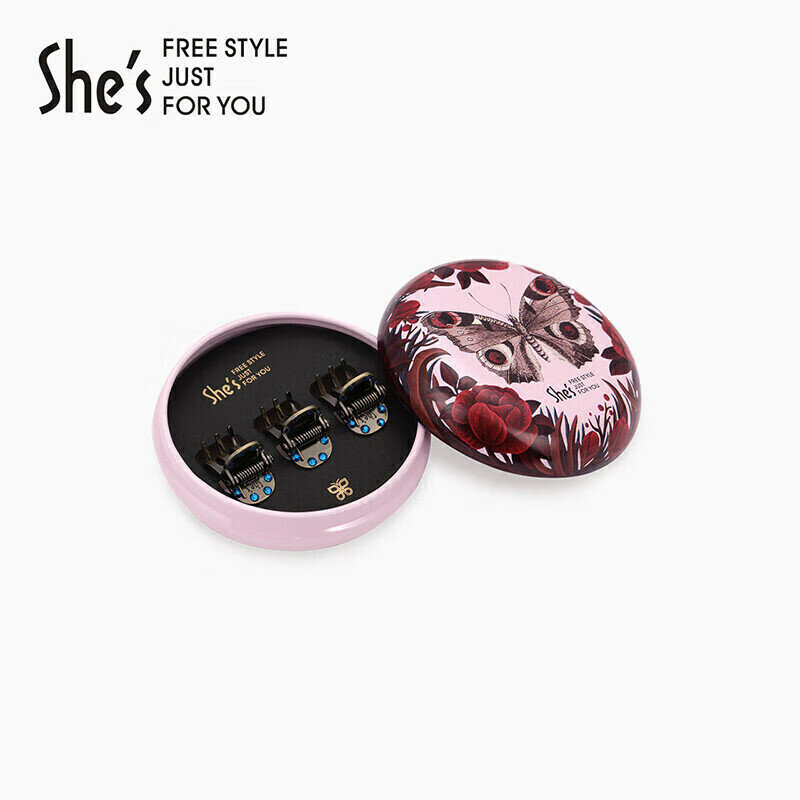 She's Accessories, Imitation Crystal Hair Claw Clip, Fashionable Bangs Clip, Christmas Gift, CC (Combination Pack)