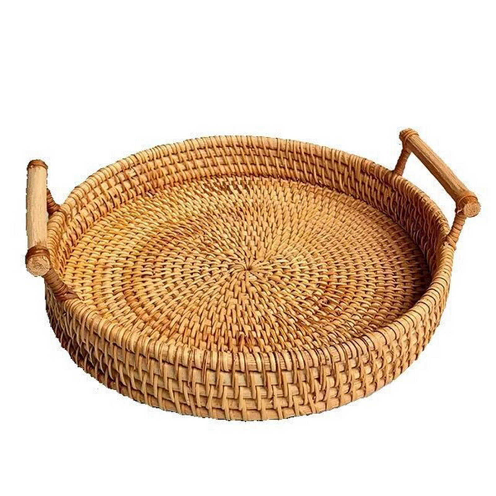 Canghai Т rattan корзина для хлеба круглая поднос для печенья плетеный поднос для чая с ручкой для ужинных вечеринок кофе завтрак диаметр 220мм 240мм 280мм вес 150г 160г 170г упаковка 300*300*100мм 1шт