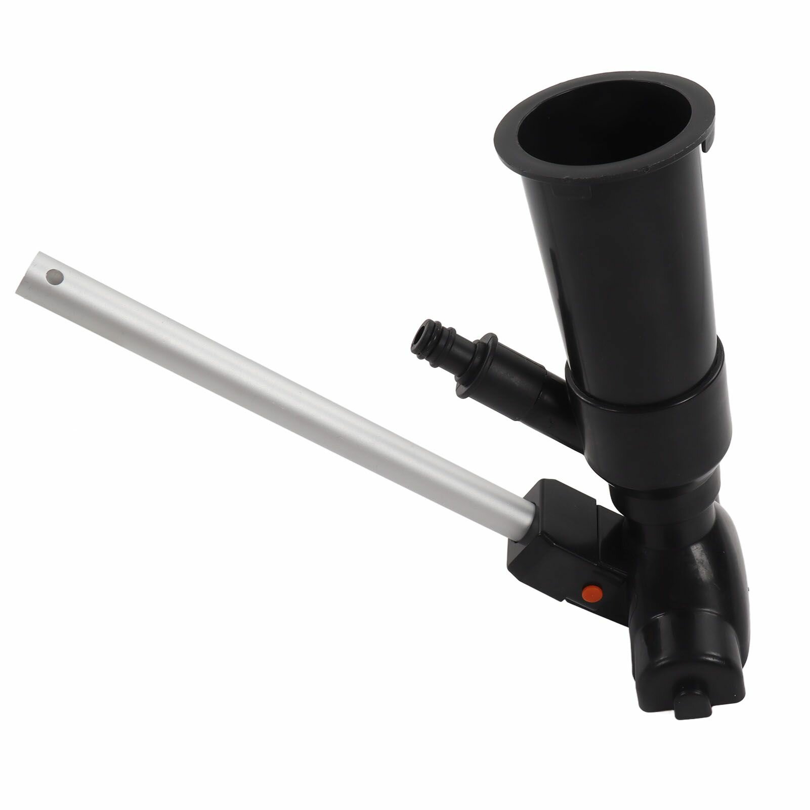 Пылесос для небольшого бассейна, портативный пылесос для пруда с 5-секционным стержнем из алюминиевого сплава, нейлоновая сумка с мелкой сеткой для спа-бассейна, черный стандарт ЕС