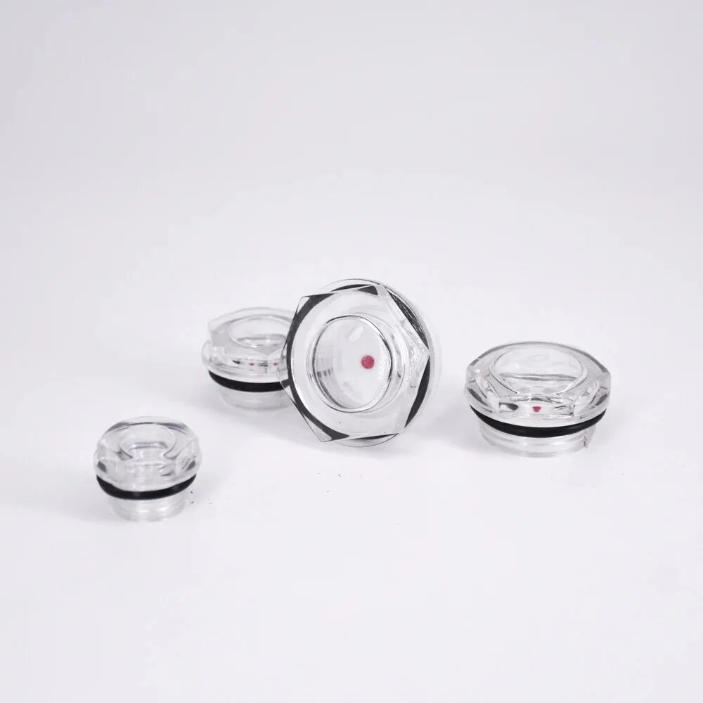 Пластиковый смотровой уровень масла М16-M60 для воздушного компрессора M33x1.5, 2 pcs