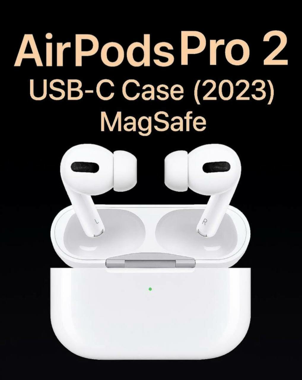Наушники Apple AirPods Pro 2 (2023) MagSafe, с адаптивным шумоподавлением, влагозащита IP54, USB-C