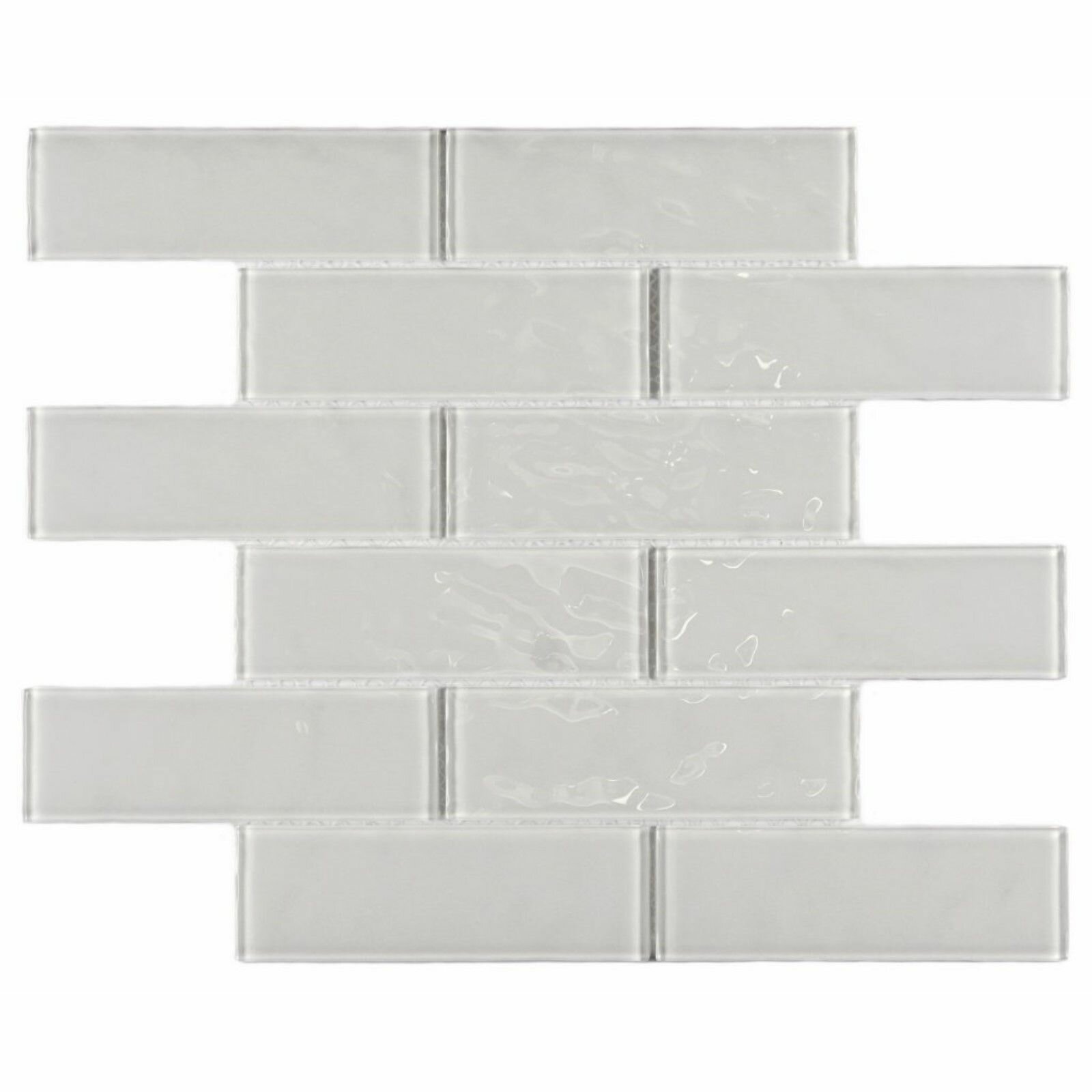 Плитка декоративная, мозаика стеклянная Rumba White, 1 штука