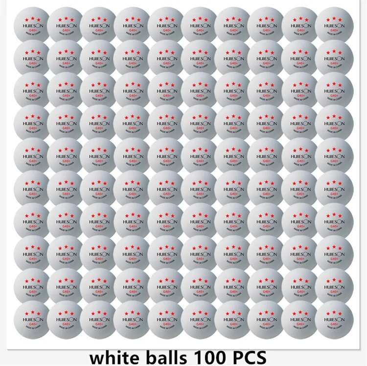 Huieson мячи для пинг-понга 50/100 шт. 3 звезды Белый, White balls 100 PCS