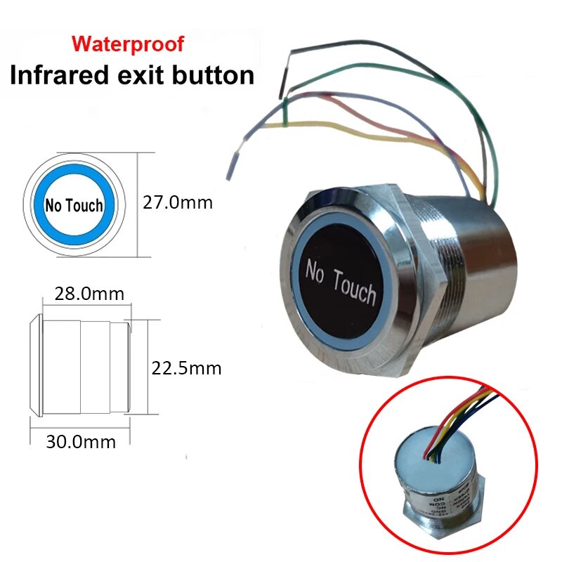 Инфракрасная кнопка выхода No Touch, EI03A-waterproof