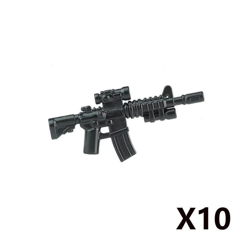 Черный автомат M4 с прицелом, 10шт