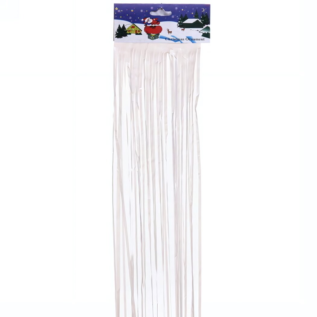 Дождик новогодний 'Классика' 1,5м, белый, ПВХ, для украшения елки и дома