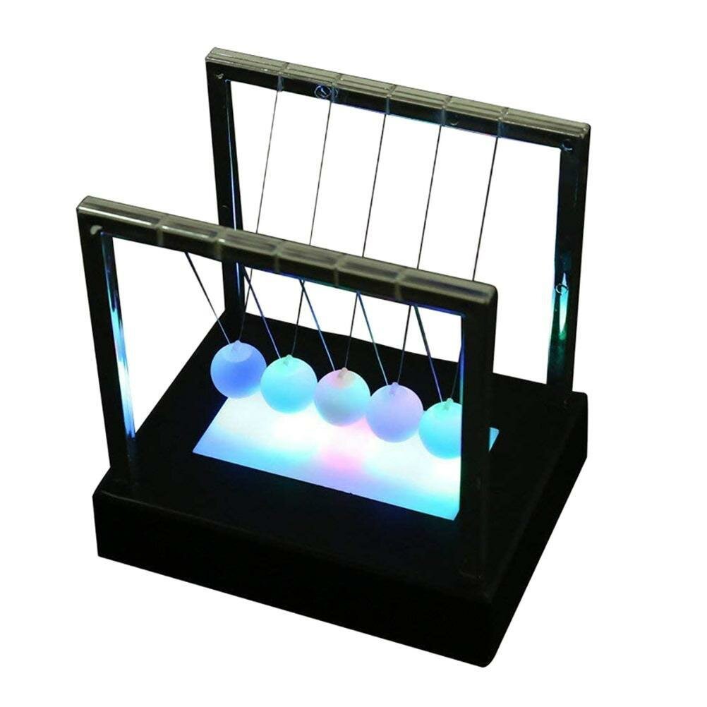 Newtons Swing Ball LED Light Up Science Kids Toys Balance Balls Desk Home and Office Decor