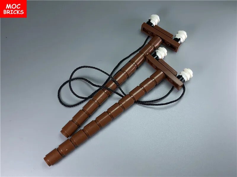 MOC BRICKS Электрические строительные блоки Коричневый, brown wire pole