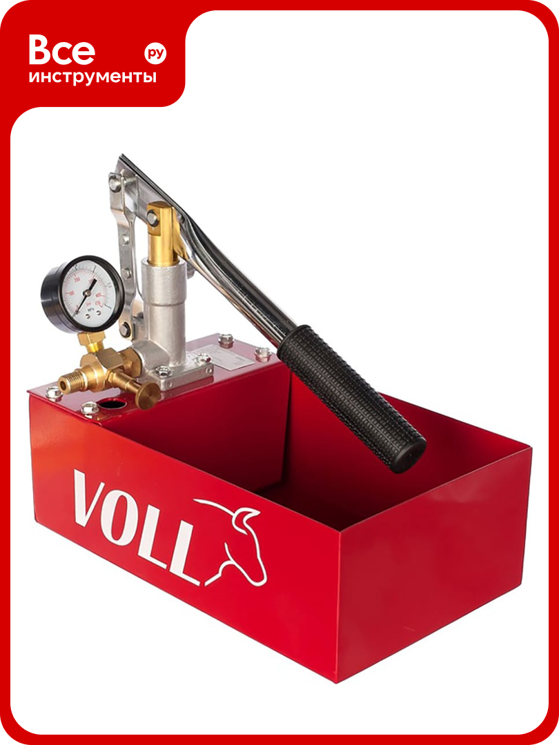 Ручной опрессовщик VOLL V-Test 25 2.20252, Позволяет быстро и точно проверить герметичность трубопровода