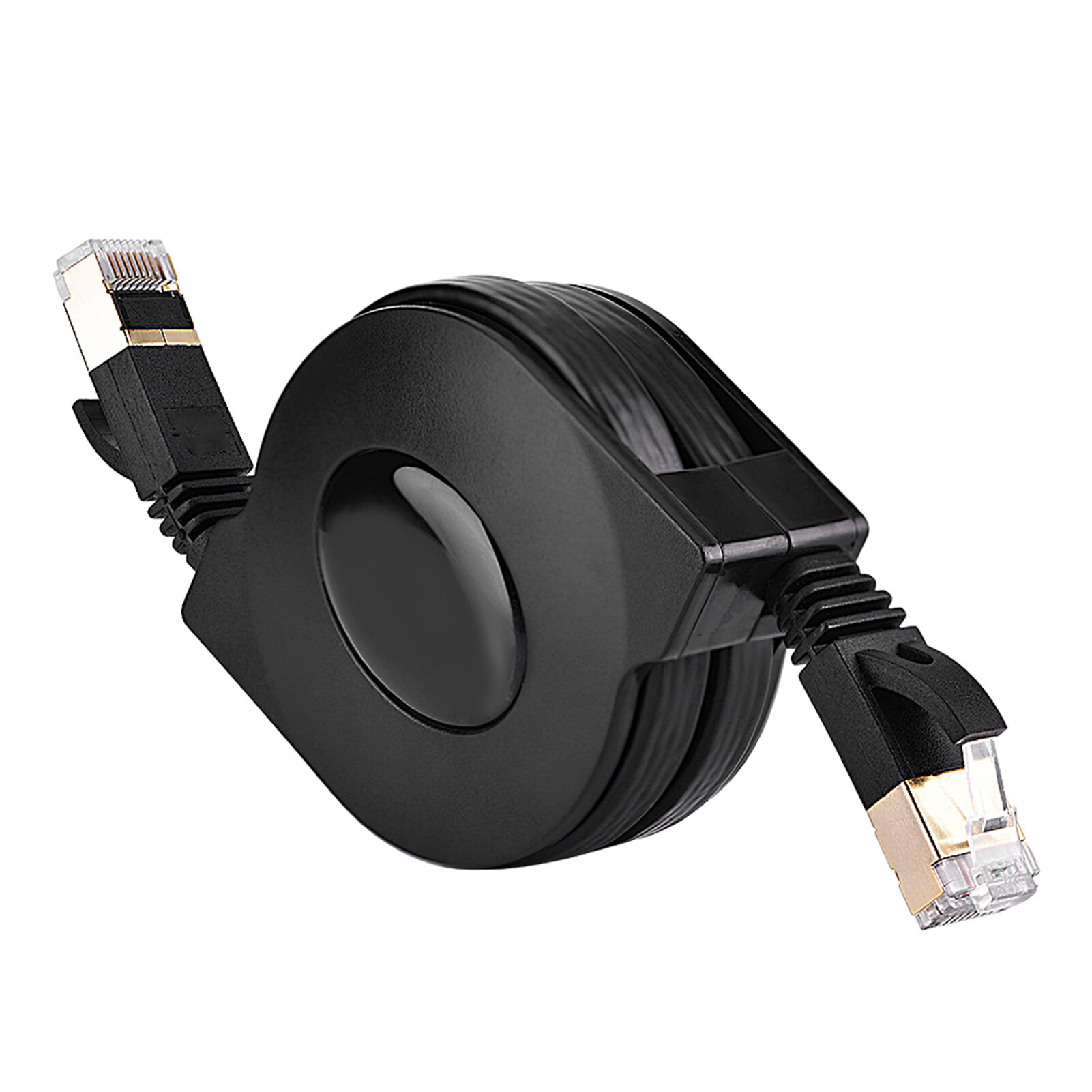 Экранированный кабель Ethernet CAT7, плоский выдвижной сетевой шнур RJ45, высокоскоростной LAN-кабель 600 МГц, прочный и гибкий