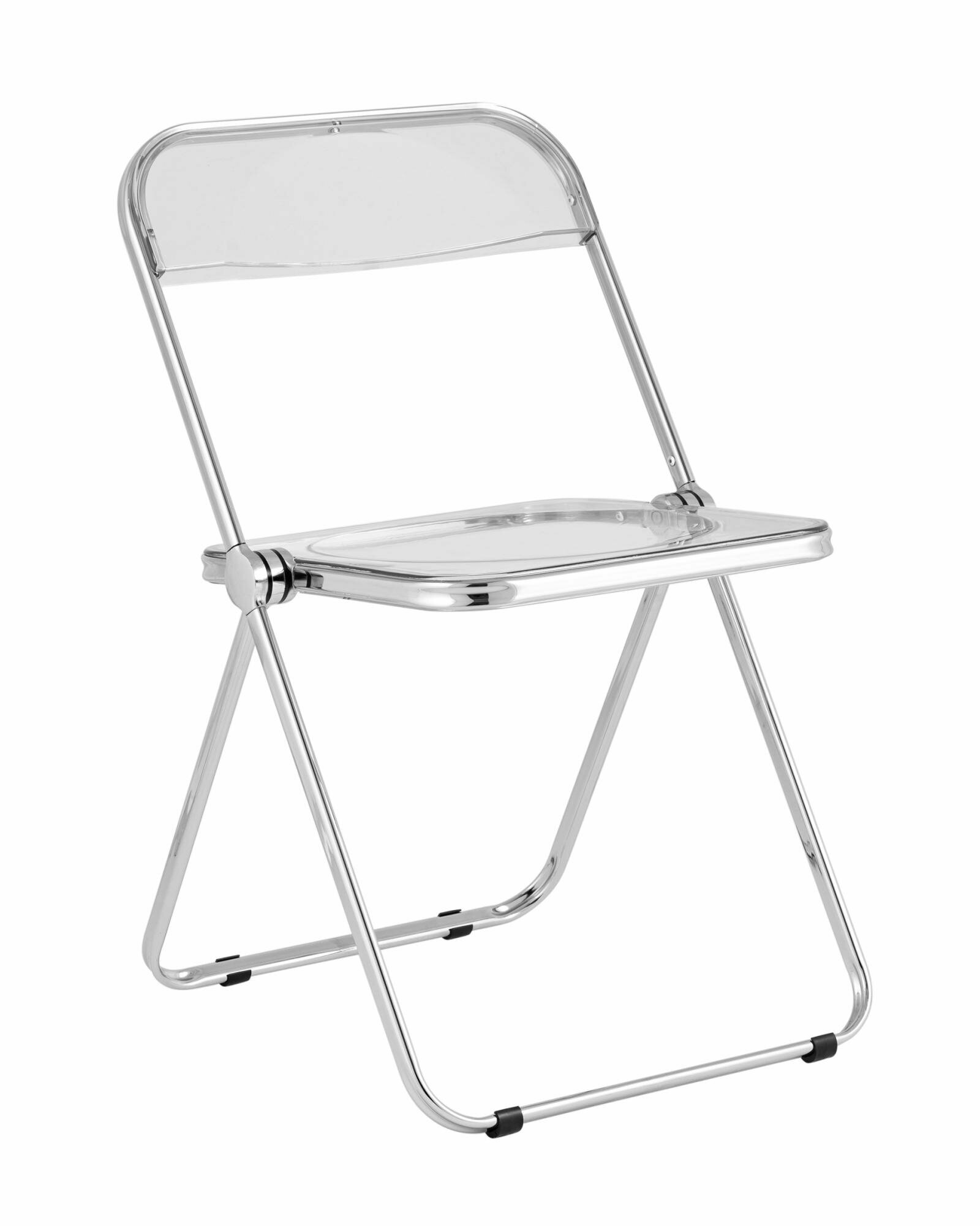 Стул Fold STOOL GROUP прозрачный, пластик и металл, жесткое сиденье, без подлокотников