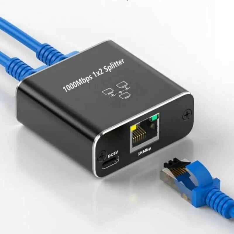 Сетевой кабель Ethernet 1-2 направления RJ45, гнездовой разветвитель, адаптер, гигабитный 1 Гбит/с RJ45, разветвитель 1X2 для ПК, ноутбука
