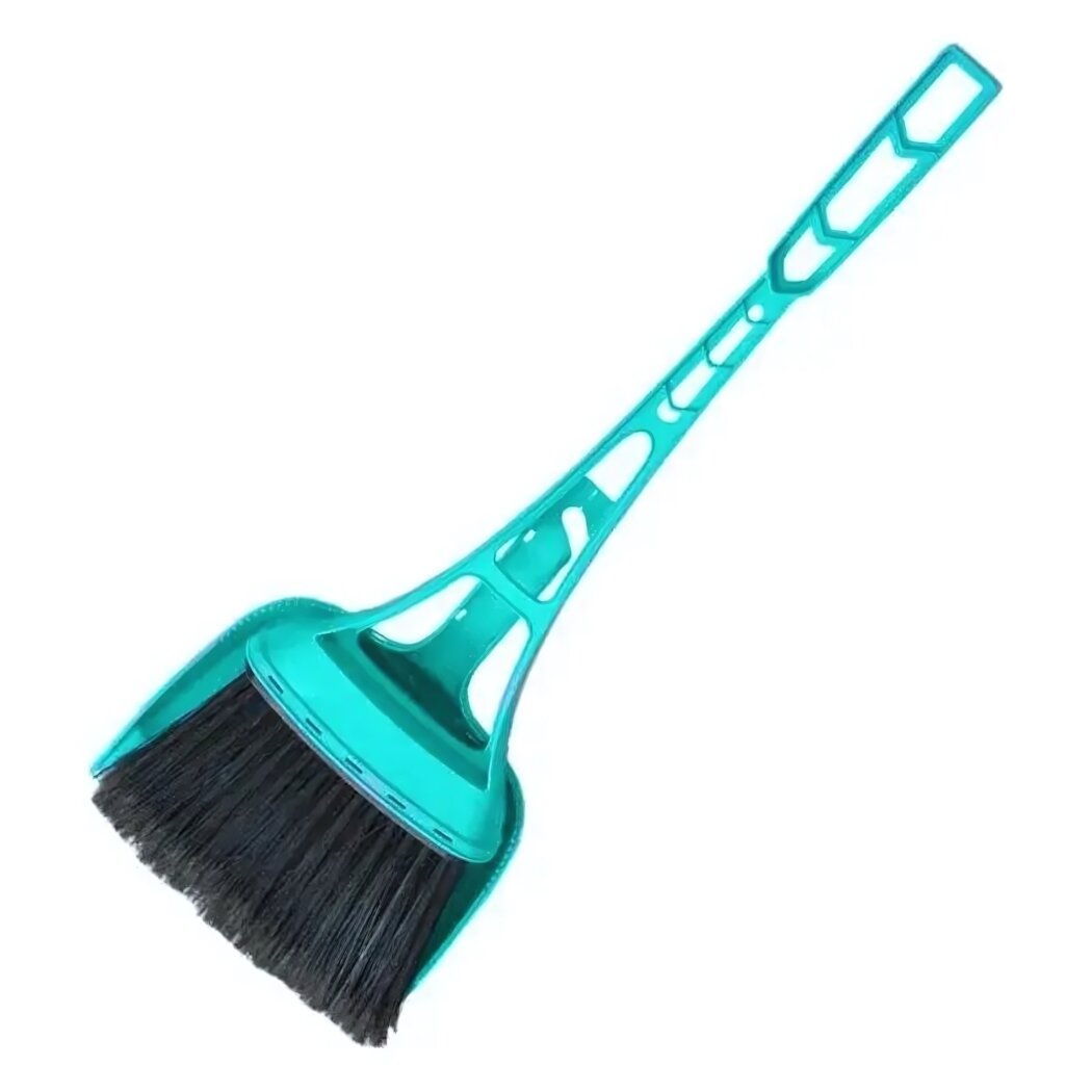 Набор для уборки Disco: веник и совок из прочного пластика, цвет аквамарин