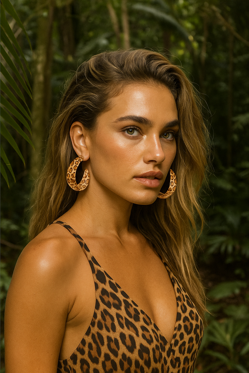 Серьги конго, пусеты, пластик