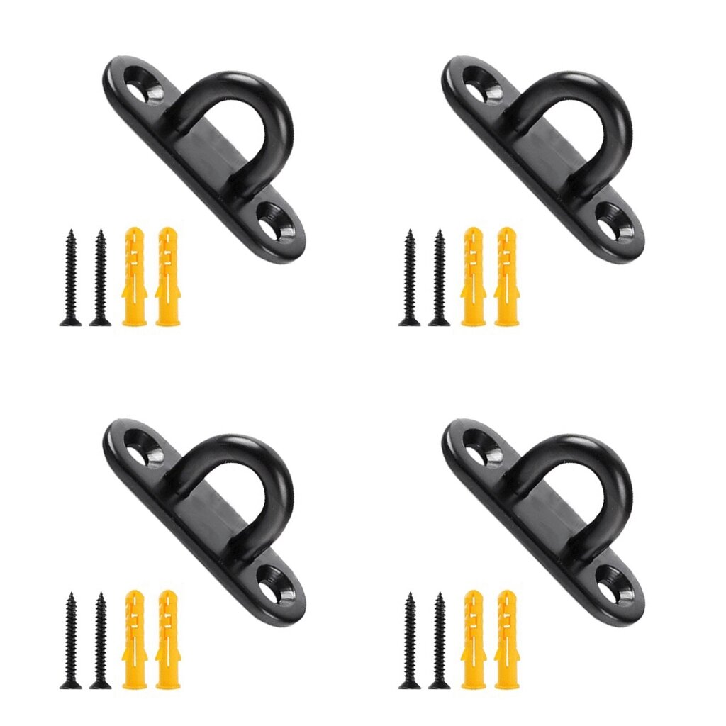 4шт Накладка Из Нержавеющей Стали, Крючок Для Проушины, Скобяной Крюк для Морской Фурнитуры с Винтами и Пластиковой Расширительной Трубкой, Потолочный Крюк