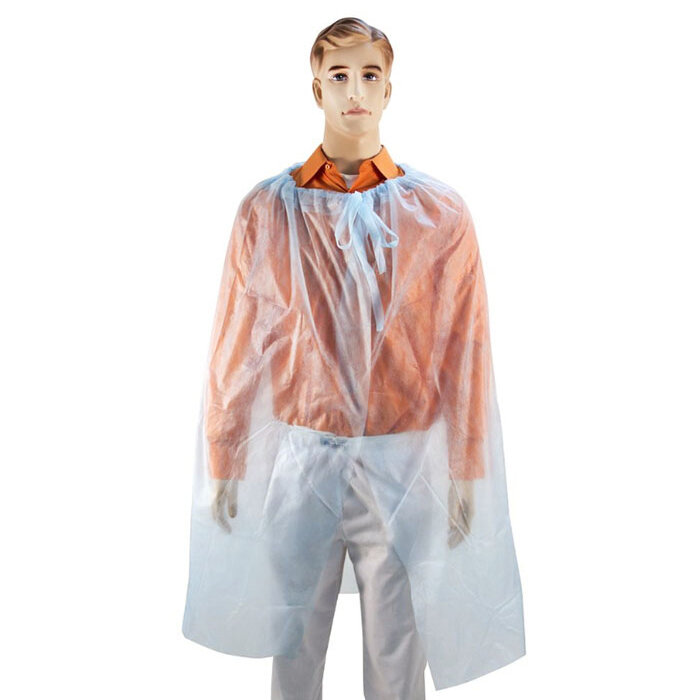 Накидка для пациента 1,6x1,1 спанбонд пл.20 голубая 5 шт