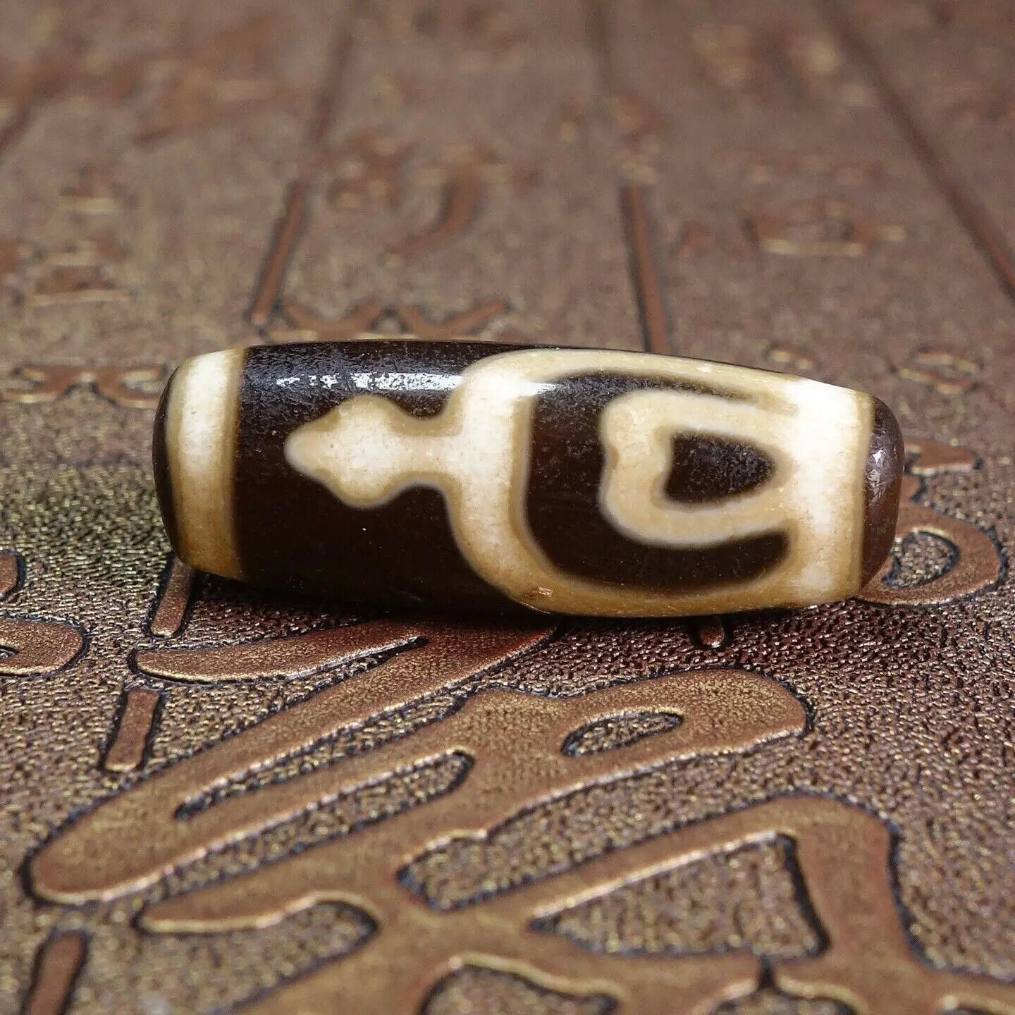 Древние тибетские бусины Дзи, старый агат, бутылка сокровищ, тотем, подвеска-талисман # 7053