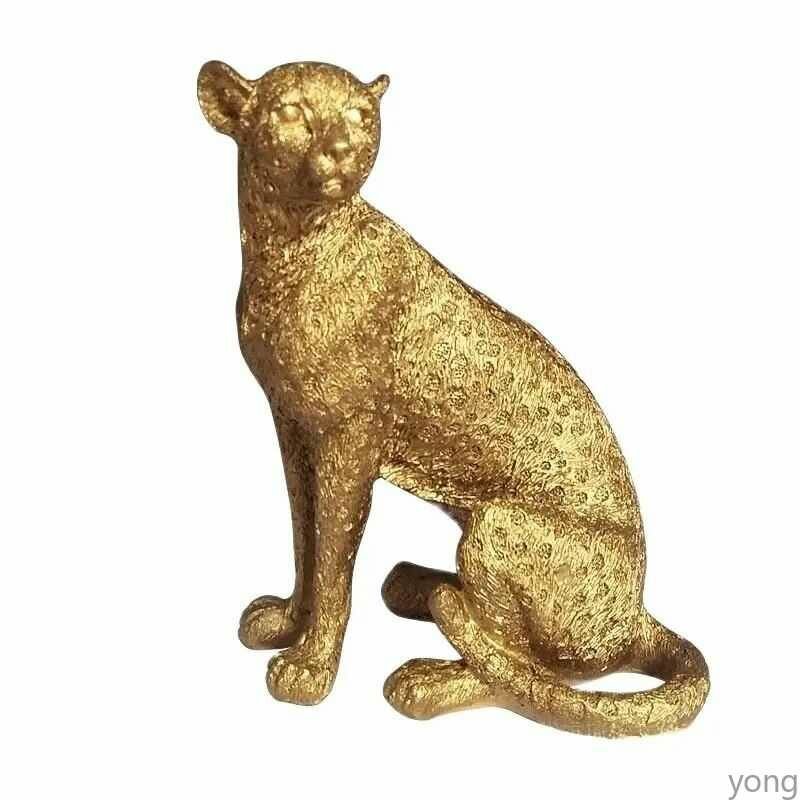 Статуя Леопарда, украшение интерьера гепарда из смолы, 12*9.5*15СМ
