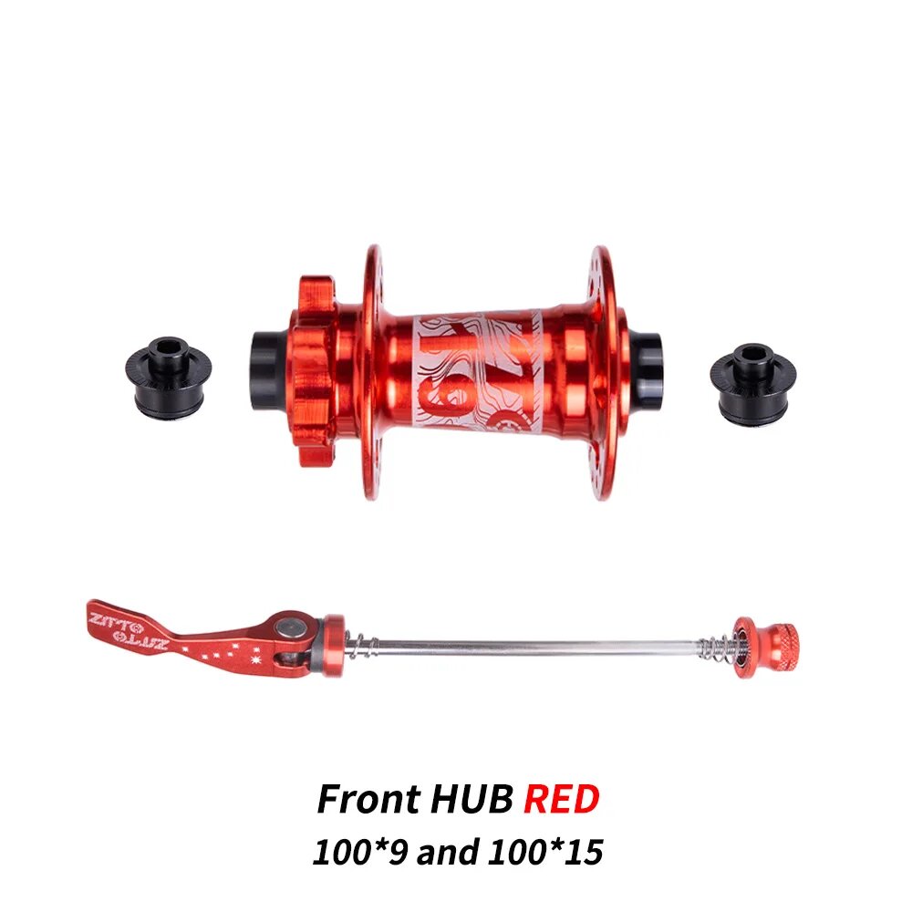ZTTO задняя втулка MTB DR190 32 отверстия Красный, Front HUB RED