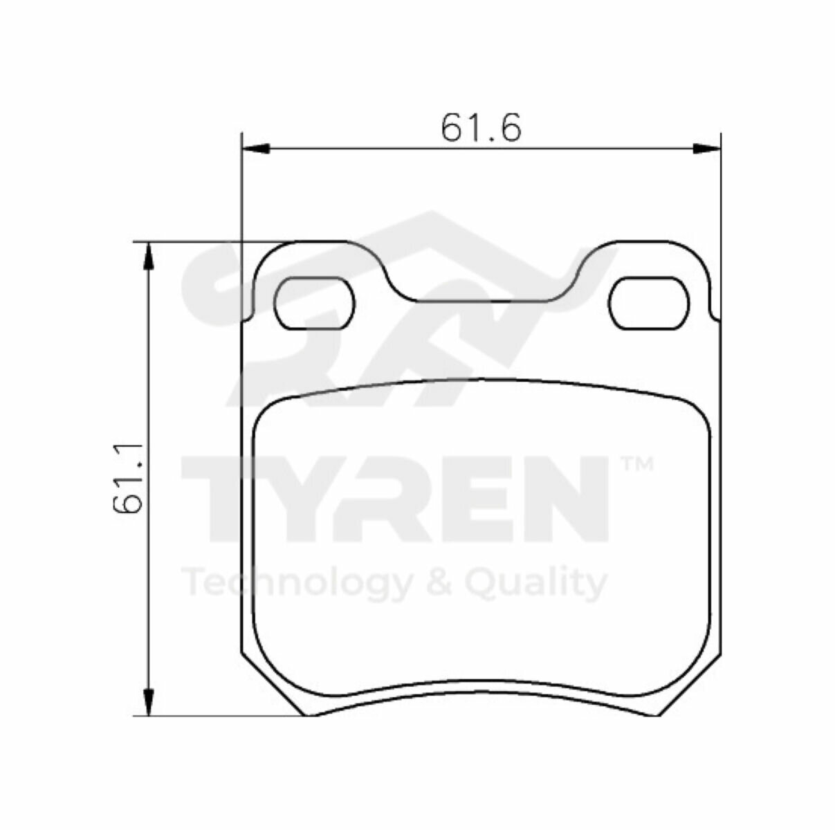 Колодки Тормозные Дисковые, Задние Opel Omega A, B 86>, Vectra B 95>(Tyren Tyr1216661)