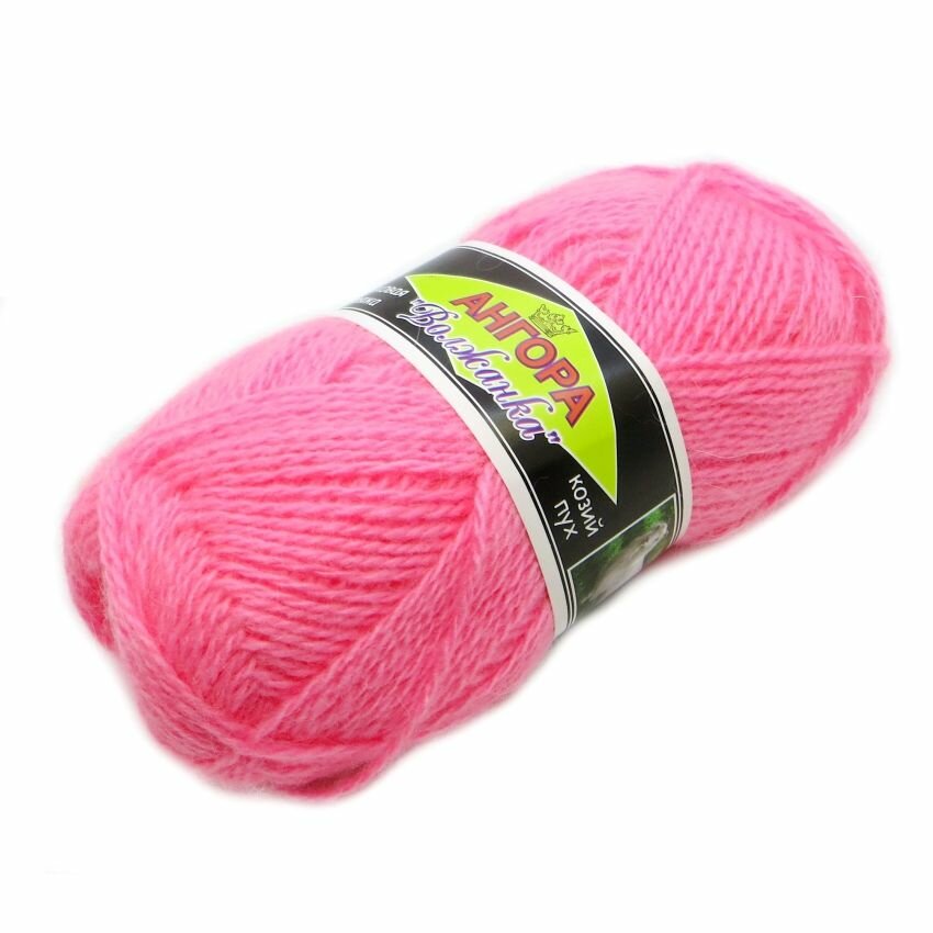 Пряжа для вязания Волжанка Ангора 04 розовый 100 гр/250 м 40% козий пух, 60% акрил шерстяного типа