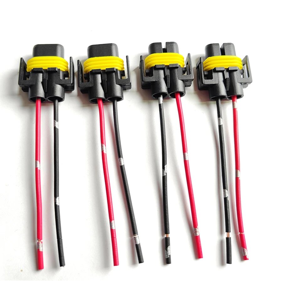 4 шт. H8 H11 разъем кабеля H11 адаптер основания лампы Женский Разъем для автомобильных фар противотуманных фар лампы высококачественный медный провод