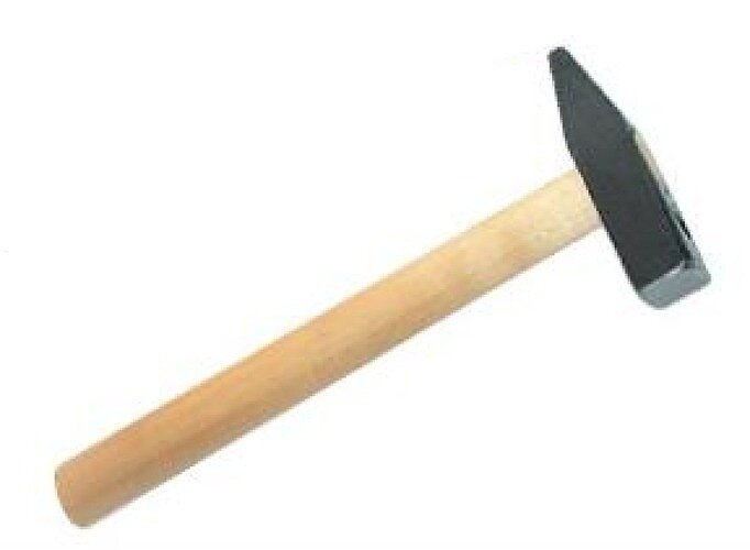 Молоток Арефино с деревянной ручкой, оцинкованный стальной боек, серый, 600г / инструменты для ремонта и строительства