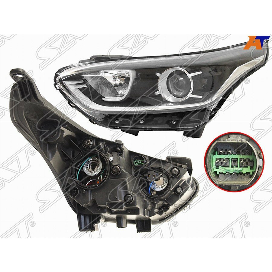 Фара Kia Cerato 18-21 (Слева/ С электрокорректором) от официального дистрибьютора, SAT, артикул ST1231153L