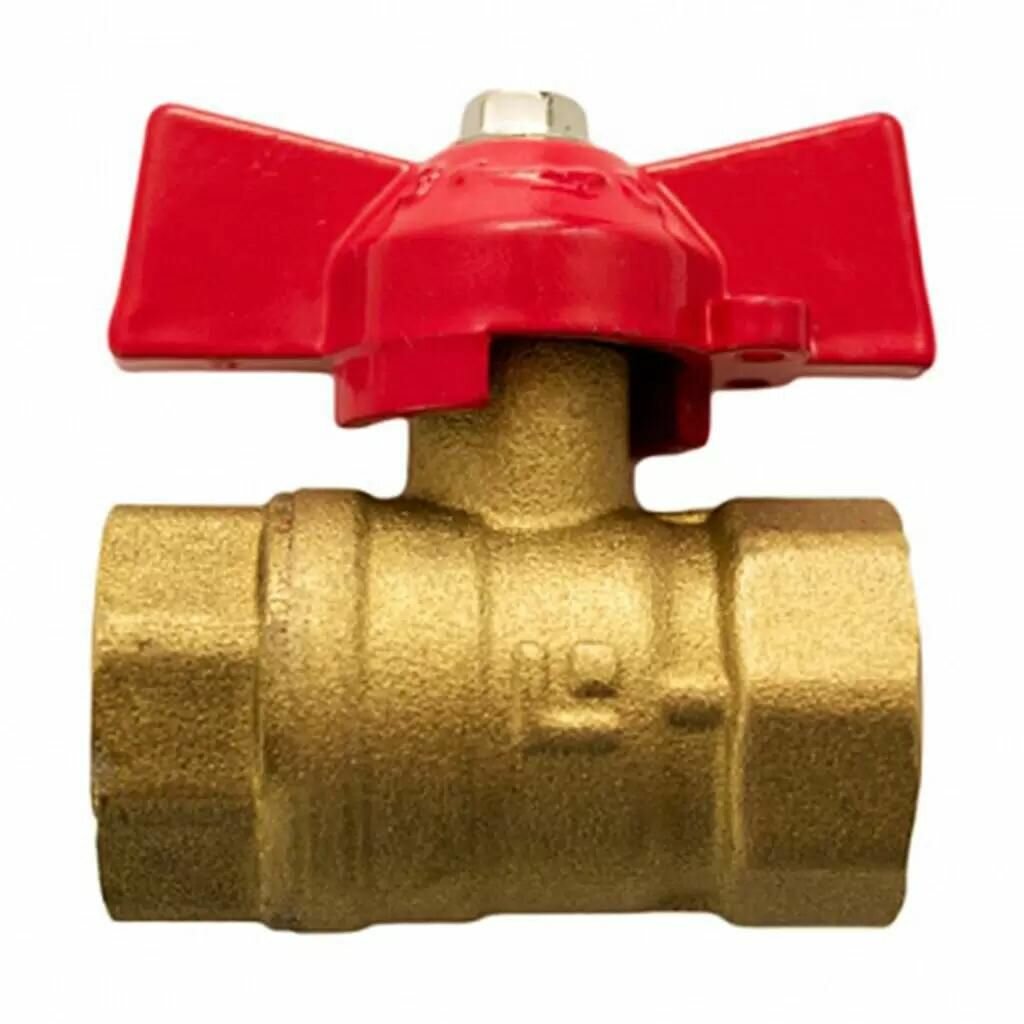 Кран для воды STI 3/4 дюйма, г-г, ручка-бабочка, латунь