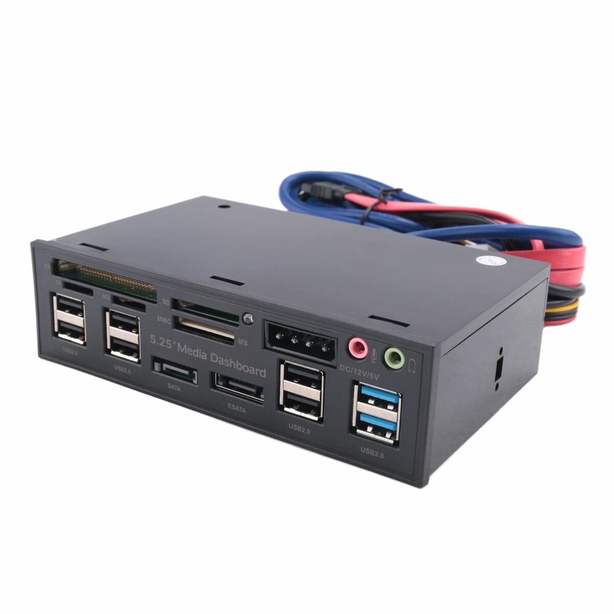 5,25-дюймовый USB 3.0 передняя панель ПК USB 3.0/2.0 концентратор E-Sata кард-ридер