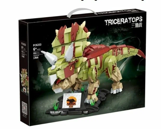 Конструктор Динозавр Трицератопс парк юрского периода 952 деталей