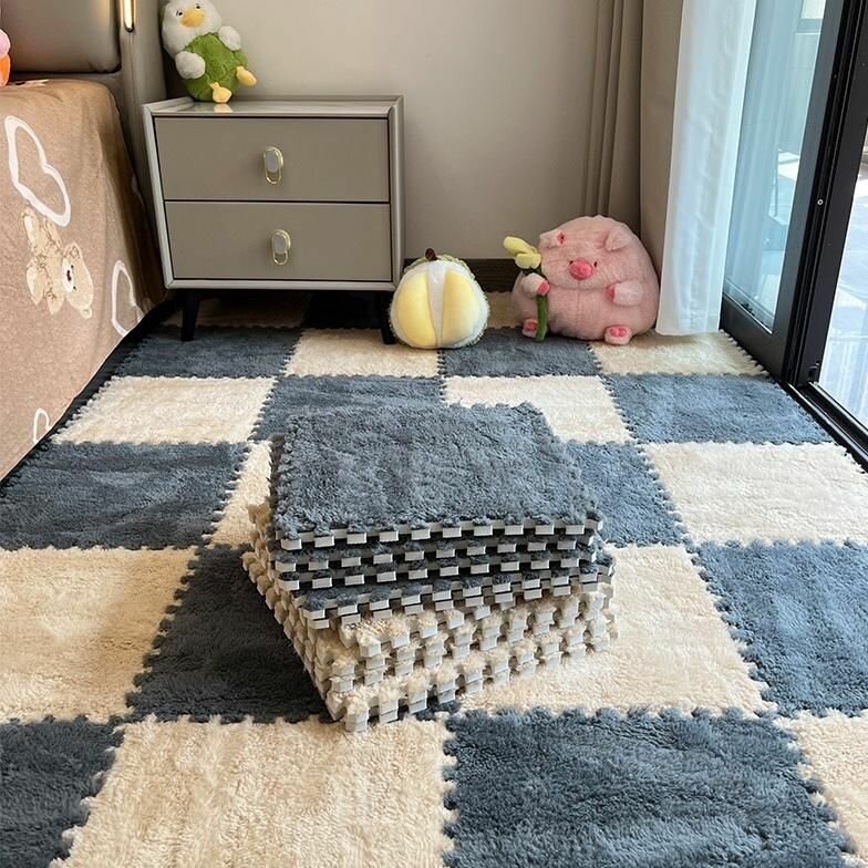 Мат спортивный, 30x30x1 см, нескользящее, оставаться в тепле, EVA,10 таблеток